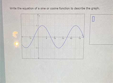 Solved Write The Equation Of A Sine Or Cosine Function To Chegg