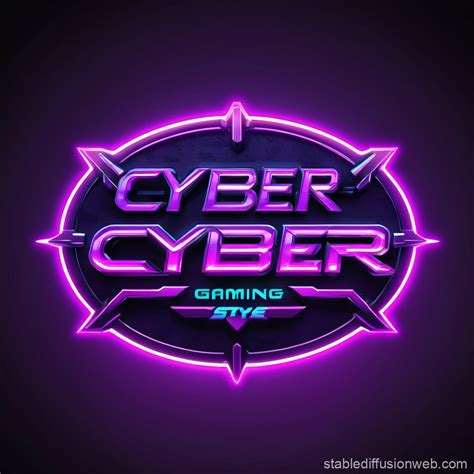 Gaming Cyber Logo Design Stable Diffusion Online