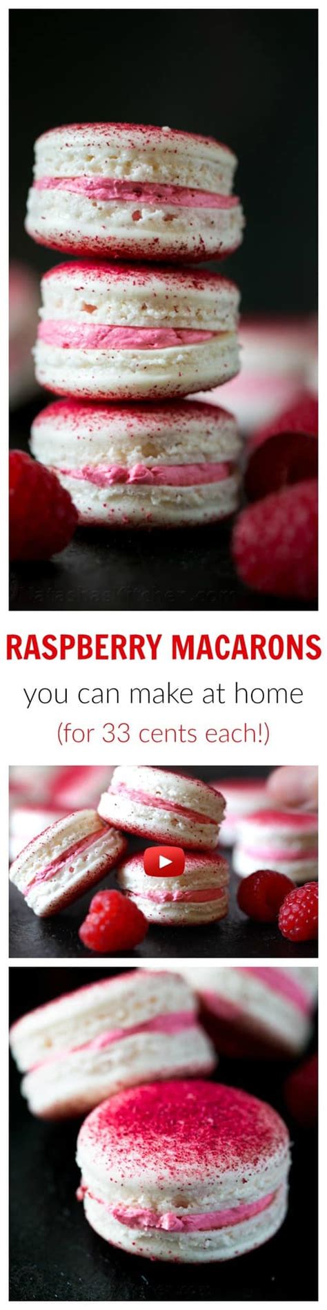 Raspberry Macarons Recipe Video Tutorial