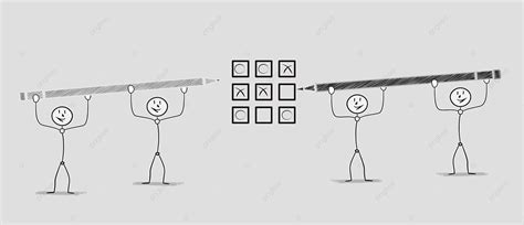 Teams Playing Tic Tac Toe Symbol Illustration Tiled Vector Symbol