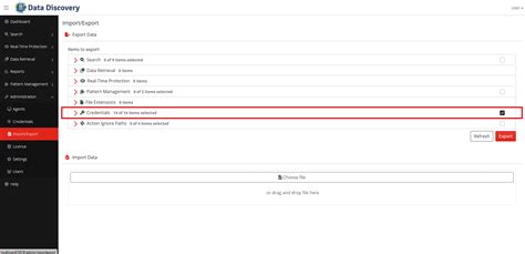manage credentials securenvoy data discovery