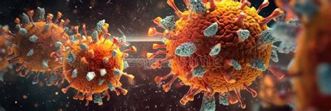 Corona Virus In Red Artery Diffusion Concept And Protection Against