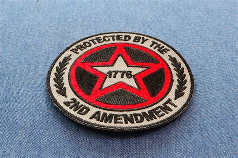 Protected By The 2nd Amendment 1776 Patch 2nd Amendment Patches By