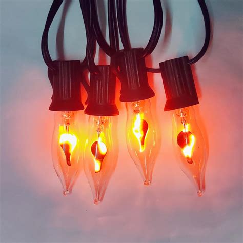 Wuquan Halloween Flickering Flame String Lights 10ft Outdoor Christmas