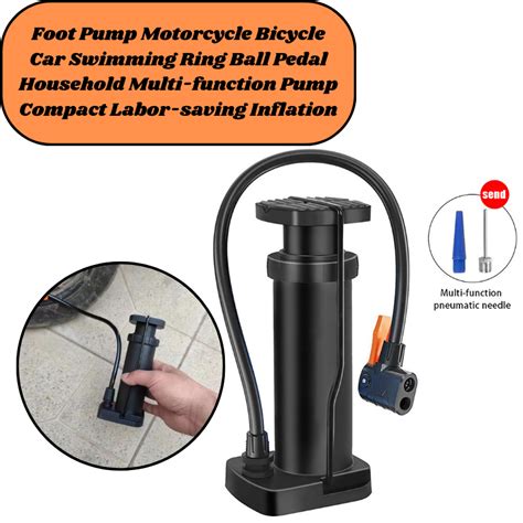 Jual Pompa Injak Portable Ban Angin Sepeda Motor Mobil Pressure Pentil