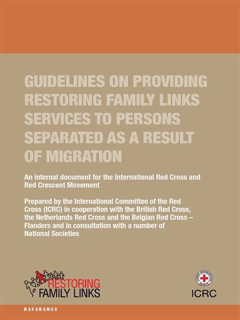 2010 Icrc Guidelines On Rfl Services To Persons Separated As A Result