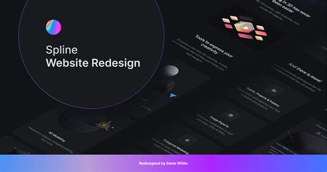 spline website ui and 3d illustration redesign community figma