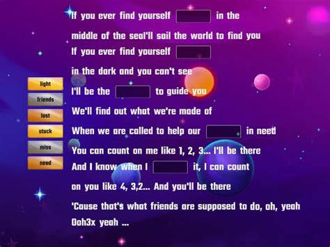 Missing Lyrics Missing Word