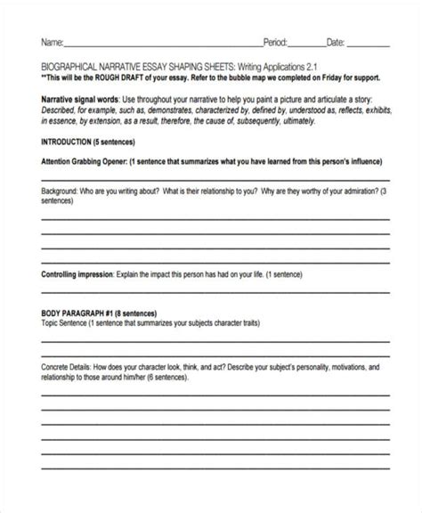 Biographical Sketch Example For Scholarship Great Professionally