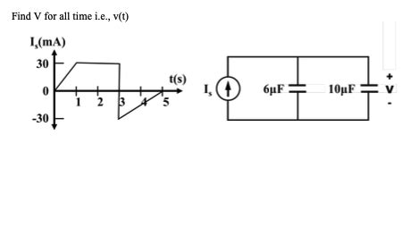 Solved Find V For All Time I E V T Chegg Com