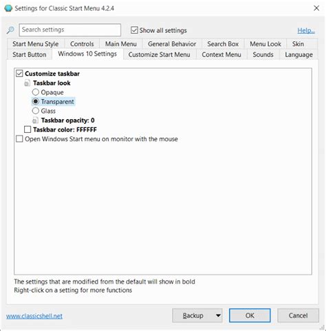 Modifikasi Taskbar Start Menu Windows 10 Menjadi Transparan
