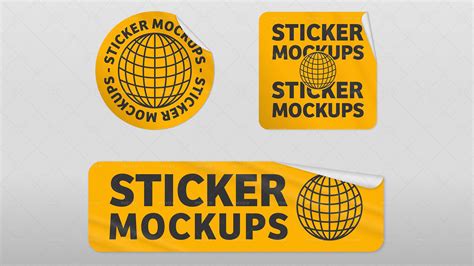 stickers mockup graphics motion array