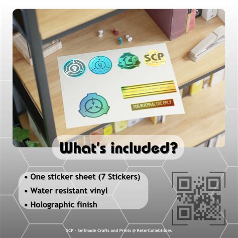 Scp Sticker Scp Logo Sticker Scp Vinyl Holographic Sticker Scp