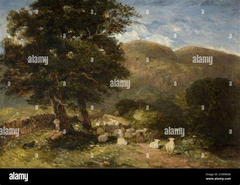 David Cox The Elder Tending Sheep Betws Y Coed Stock Photo Alamy