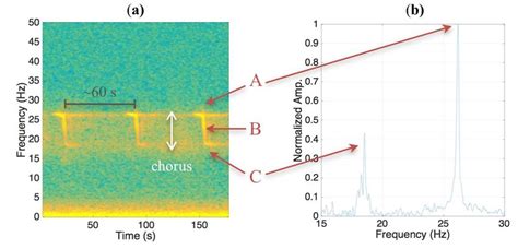 A Spectrogram Of Three Successive Z Calls B Spectrum Of Unit A And