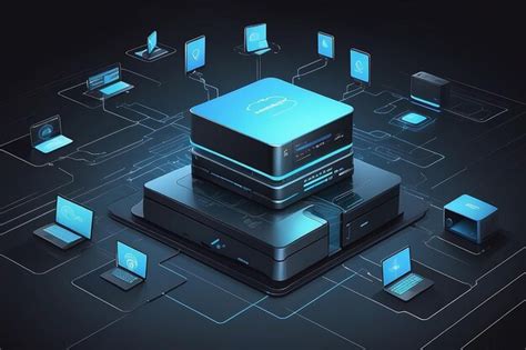 Premium Photo Cloud Hosting Concept Illustration