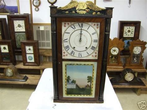 Antique M And E Blakeslee Wood Movement Tall Case Clock 36279675
