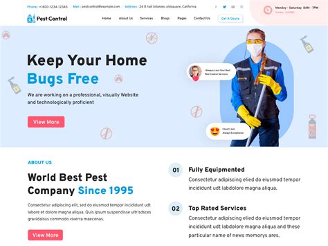 Free Pest Control Wordpress Theme For Bugs Control Service Misbah Wp