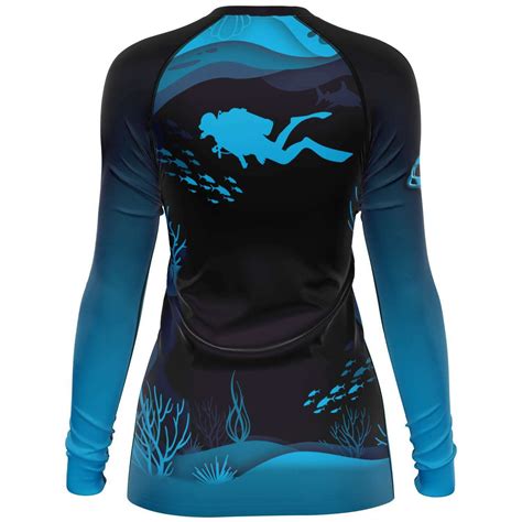 Scuba Diving Women Rash Guard Diverbubbles