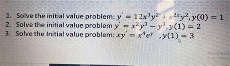 solved 1 solve the initial value problem
