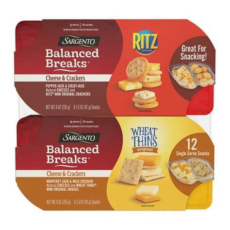Sargento Balanced Breaks® Cheese And Crackers Variety Snack Kit 12 Pack