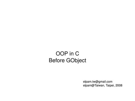 oop in c before gobject chinese version odp