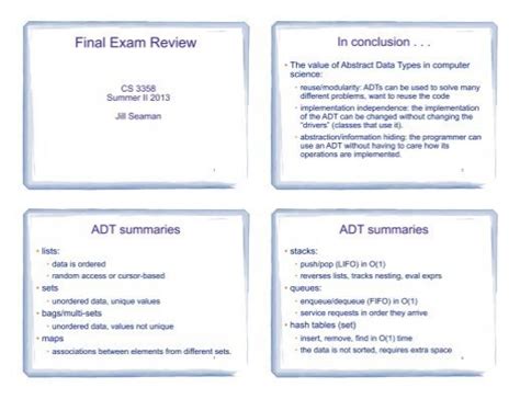 Final Exam Review Computer Science