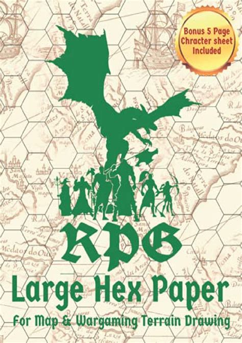PDF READ RPG Hex Paper For Map Wargaming Terrain Drawing 5 In 1 Inch Hexagonal Grid Paper For