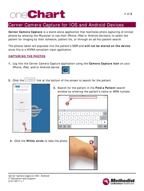 Fillable Online Cerner Camera Capture For Ios And Android Devices Fax Email Print Pdffiller