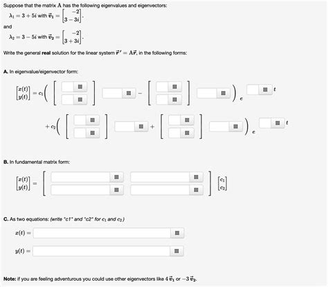solved suppose that the matrix a has the following