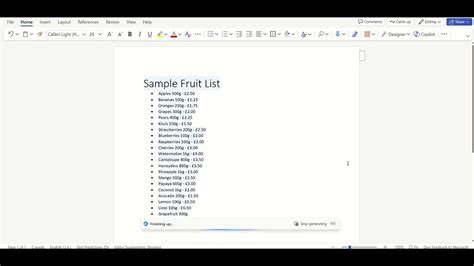 Copilot For Microsoft 365 Demo Copilot In Word Draft With Finetuning Function Youtube