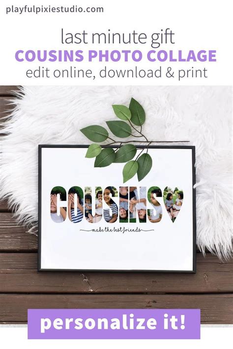 Cousins Photo Collage Template Playful Pixie Studio Photo Collage