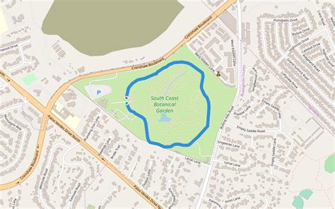 South Coast Botanical Garden In California Walking Map