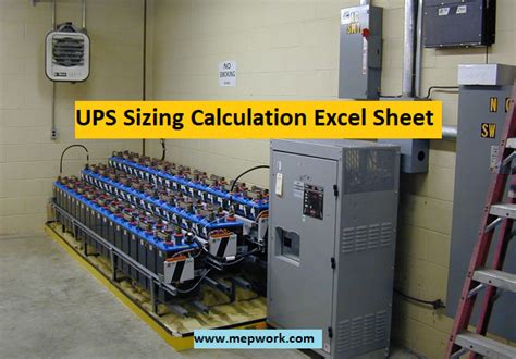 UPS Sizing Calculation Excel Sheet Xls