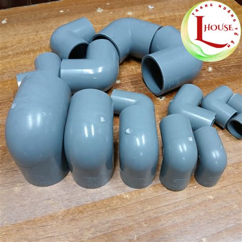 Cút Nối Góc Độ Co Vuông Ống Nhựa PVC D D D D D Tiền Phong L House Shop
