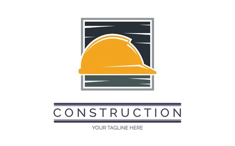 Construction Safety Helmet Logo Template Graphic By Lordottori