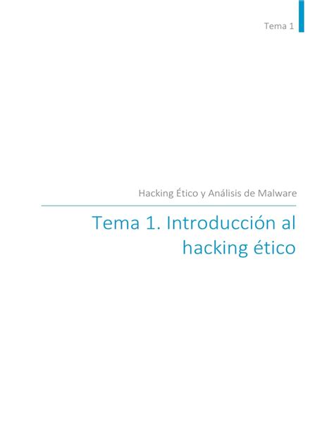 tema 1 introducción al hacking Ético pdf vulnerabilidad