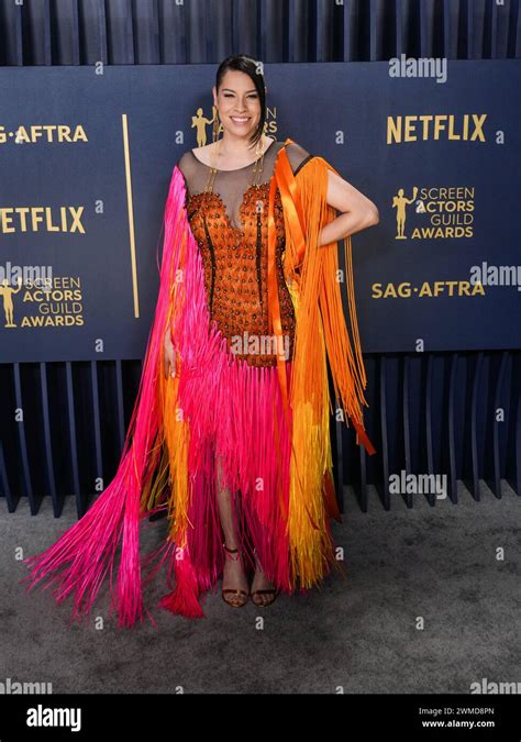 Los Angeles Usa 24th Feb 2024 Cara Jade Myers Walking On The Red