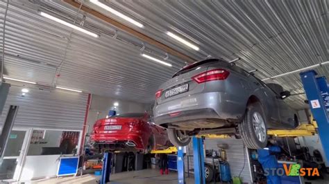 Установка задних опор стоек амортизатора нового образца на Лада Веста ...