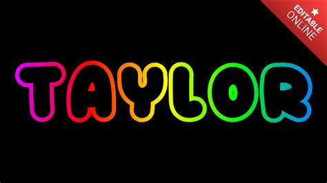 Taylor Text Effect Generator