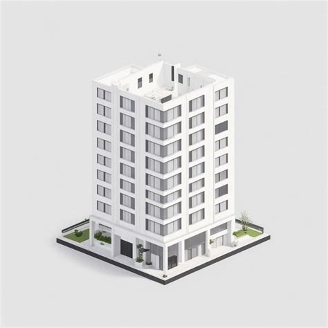 Vector Isometric City Building Vector Isometric City Building Icon Isolated On White Background