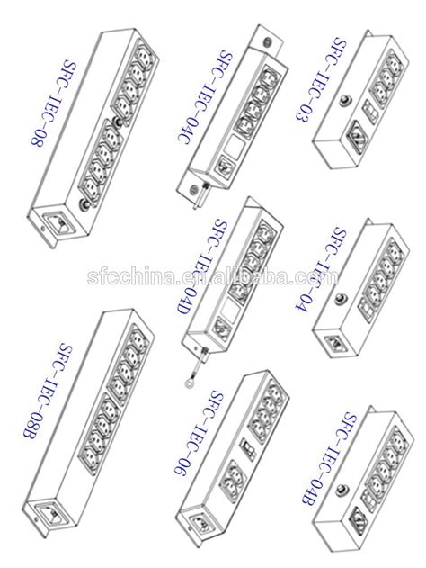 Power Strip With Inlet Iec 320 C14 6outlets Iec 320 C13