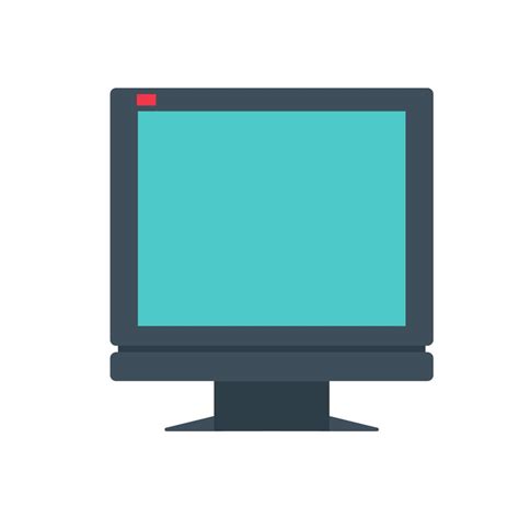 display monitor vector computer screen design isolated white blank