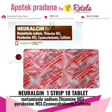 Jual Neuralgin Rx 500mg Cap 10`s Shopee Indonesia