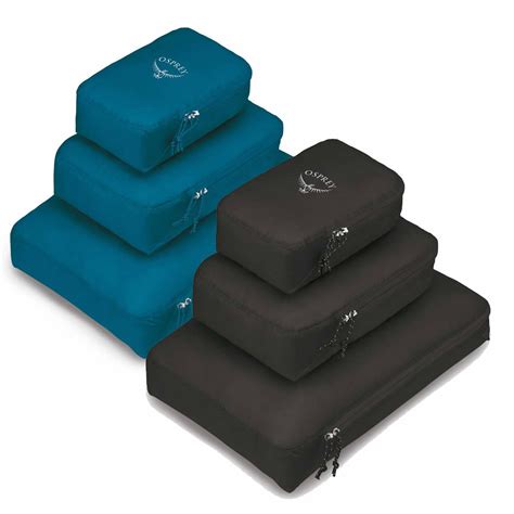 Buy Osprey Packing Cube Sets In Black And Waterfront Blue