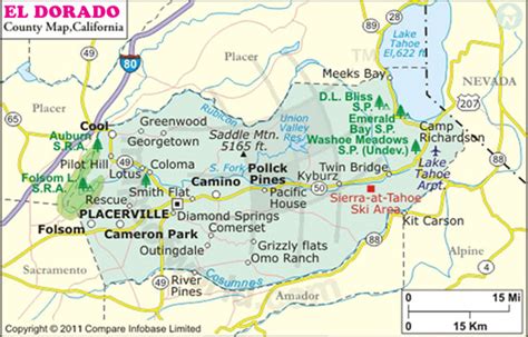 El Dorado County Map California The Lincoln Highway At Meyers El
