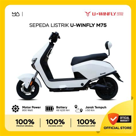 Jual Sepeda Listrik Uwinfly M75 Moped Electric M 75 U Winfly Garansi