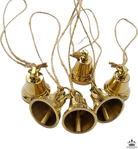 Nannudeco Brass Pooja Bells With J Hook Home Decor