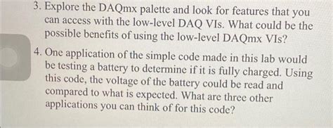 Solved 3 Explore The Daqmx Palette And Look For Features