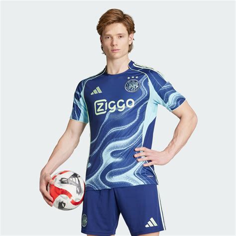 Clothing Ajax Amsterdam 2526 Away Jersey Blue Adidas Kuwait